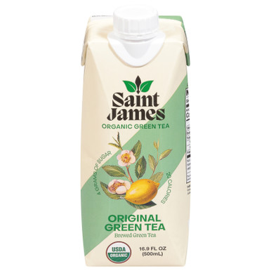 Saint James - Green Tea Organic Original - Case Of 12 - 16.9 Fluid ...