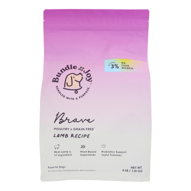 Bundle X Joy - Dog Food Dry Brave Lamb - Case Of 6-4 Pounds - Pure ...