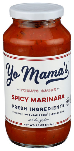 Yo Mamas Foods Sauce Spicy Marinara - Case of 6 - 25.00 OZ - Pure ...