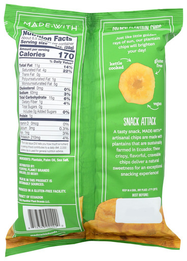 Made With Chip Plantain - Case of 12 - 6.500 OZ - Pure Modern Living