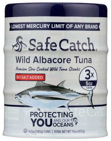 Safecatch Tuna Wild Albacore No Slt - Case of 6 - 15.00 OZ - Pure ...