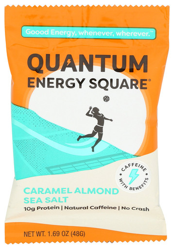 Quantum Energy Squares Bar Crml Almnd Sea Sal - Case of 8 - 1.690 OZ ...