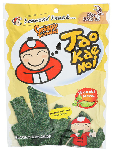 Taokaenoi Usa Seaweed Crispy Wasabi - Case of 12 - 1.210 OZ - Pure ...