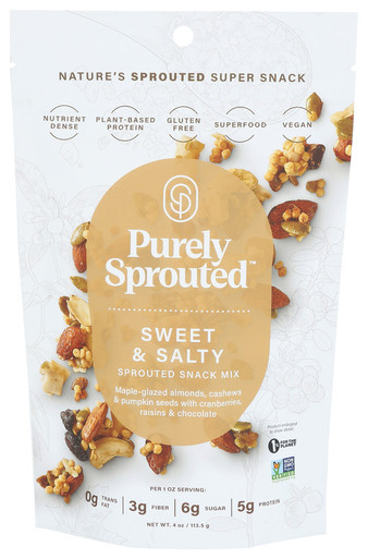 Purely Sprouted Mix Snack Sweet Salty - Case of 6 - 4.000 OZ - Pure ...