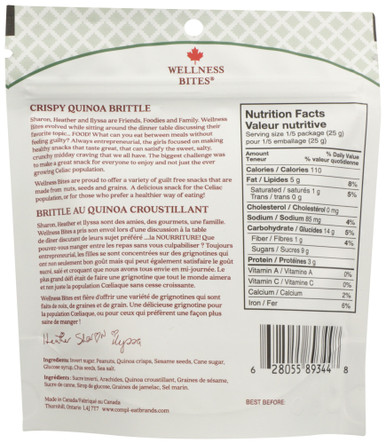 Wellness Bites Brittle Sweet And Salty - Case of 6 - 4.500 OZ - Pure ...