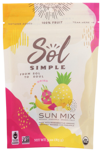 Sol Simple Fruit Sun Mix Dried - Case of 6 - 3.000 OZ - Pure Modern Living