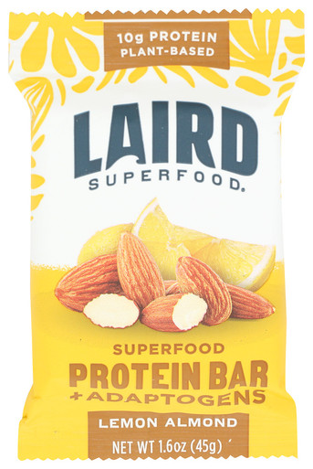 Laird Superfood Bar Lemon Alm Protein - Case of 10 - 1.600 OZ - Pure ...