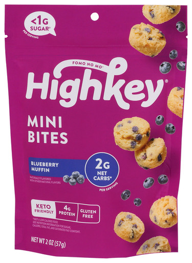 High Key Snacks Treats Blueberry Keto - Case of 6 - 2.000 OZ - Pure ...