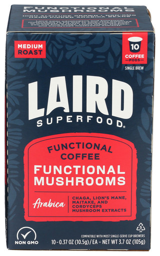 Laird Superfood Coffee Ss Med Rst Mshrms - Case of 6 - 10.00 PC - Pure ...