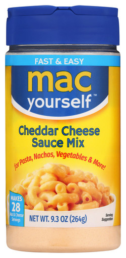 Mac Yourself Cheese Sauce Mix Cheddar - Case of 12 - 9.300 OZ - Pure ...