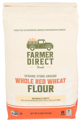 Farmer Direct Foods Flour Whole Red Wheat - Case of 8 - 5.000 LB - Pure ...