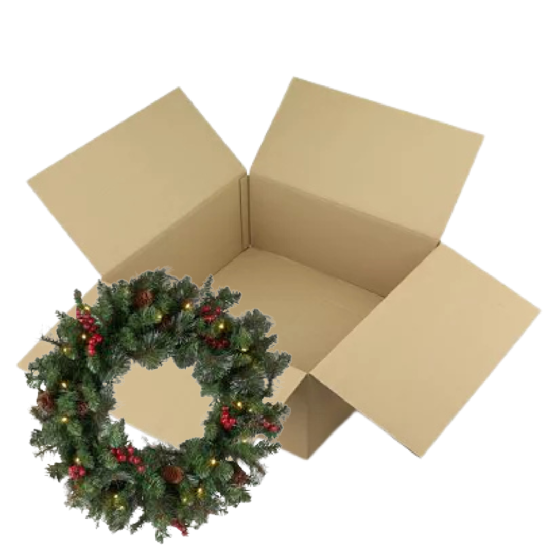 Christmas Wreath Shipping Boxes 450mm x 450mm x 200mm | ASC Direct