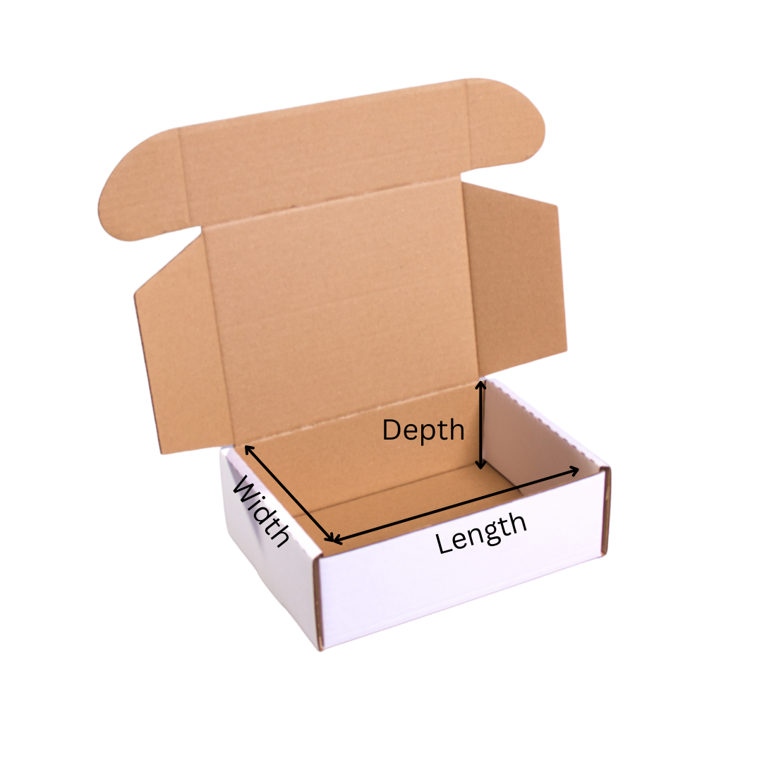 White Postal Box with Christmas Print - Various sizes - 50 units per ...