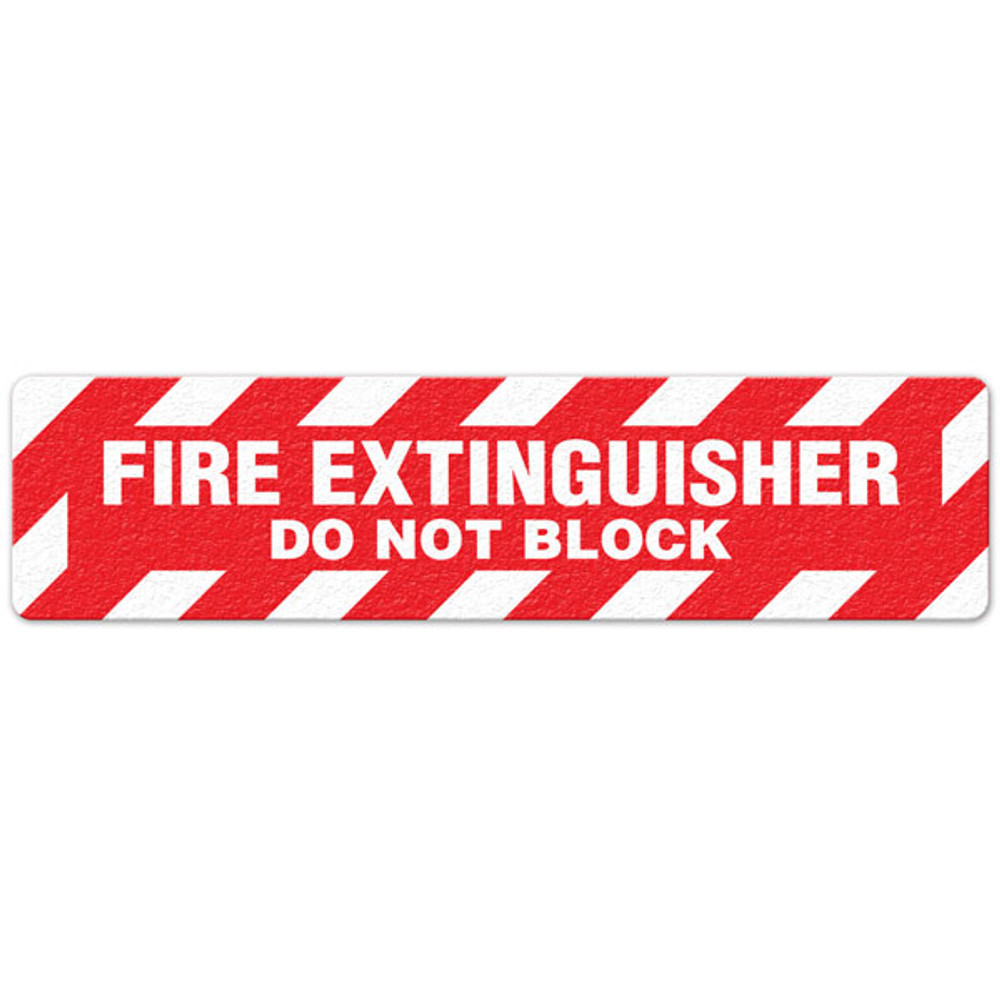 Fire Extinguisher - Do Not Block Floor Sign - 6"x24" Floor Sign 6/pkg ...