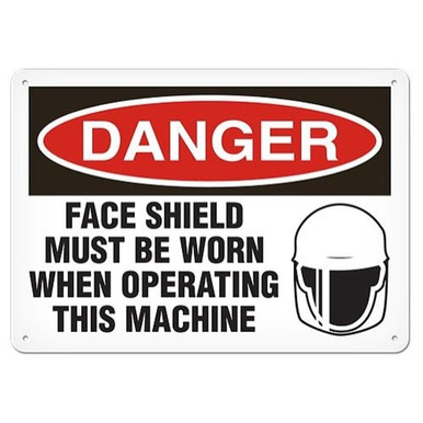 OSHA Safety Sign | Danger Face Shield Must be Worn | INCOM