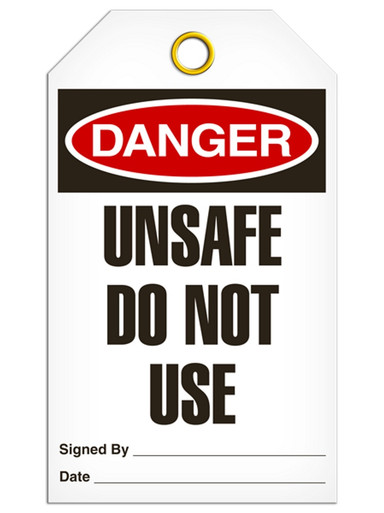 Danger - Unsafe Do Not Use | Pack of 25 | INCOM