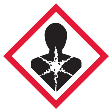 2" x 2" Health Hazard Pictogram Label - 500/roll