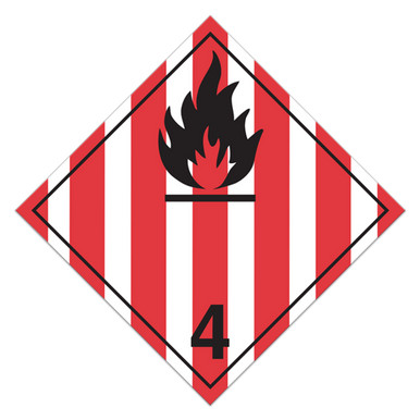 Class 4.1 Flammable Solids Placard (Pack of 100 pcs) - All Safety