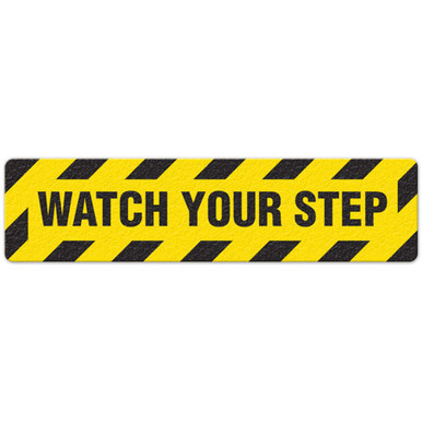 Watch Your Step Floor Sign - 6"x24" Floor Sign 6/pkg