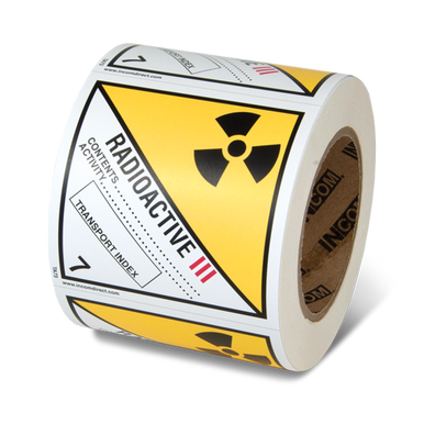 Class 7.3 DOT Label - Radioactive Materials III - Yellow