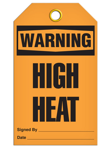 Warning - High Heat Tag | Pack of 25 | INCOM