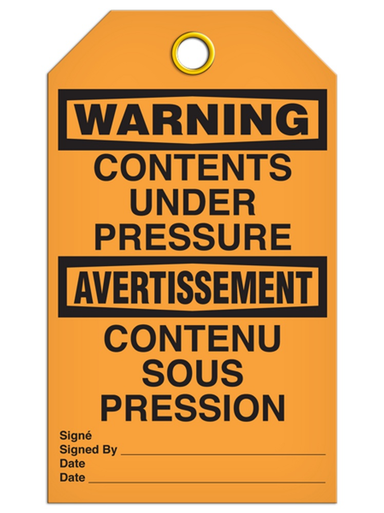 Bilingual Warning Contents Under Pressure | PKG/25 | INCOM - All Safety