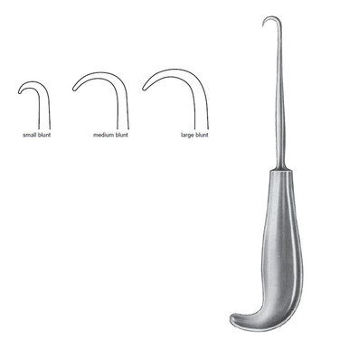 Bone Hook 9In Med 19Mm Blunt | 45.446 - Millennium Surgical
