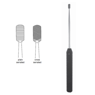 Rasp Double Handed 17In Str Plain/Cross Serr | 62.991 - Millennium Surgical