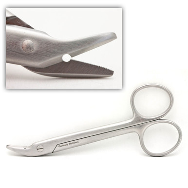 Wire Cutting Scissors Angled Notched 120 Mm | 0-35198 - Millennium Surgical