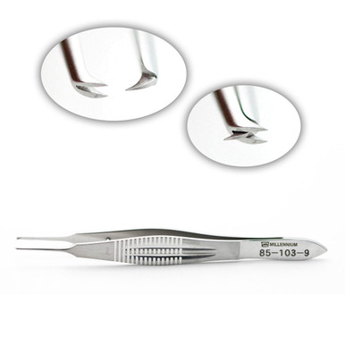 .9Mm Wide Handle Suture Forceps W/Platform | 85-103-9 - Millennium Surgical