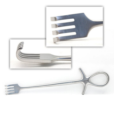 Murphy Retractor 7 5/8In 4 Prongs Blunt | 1-200312 - Millennium Surgical