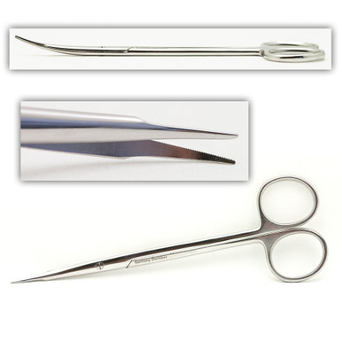 Reynolds Dissecting Scissors Curved Serrated 5.75In | 10-100296 ...