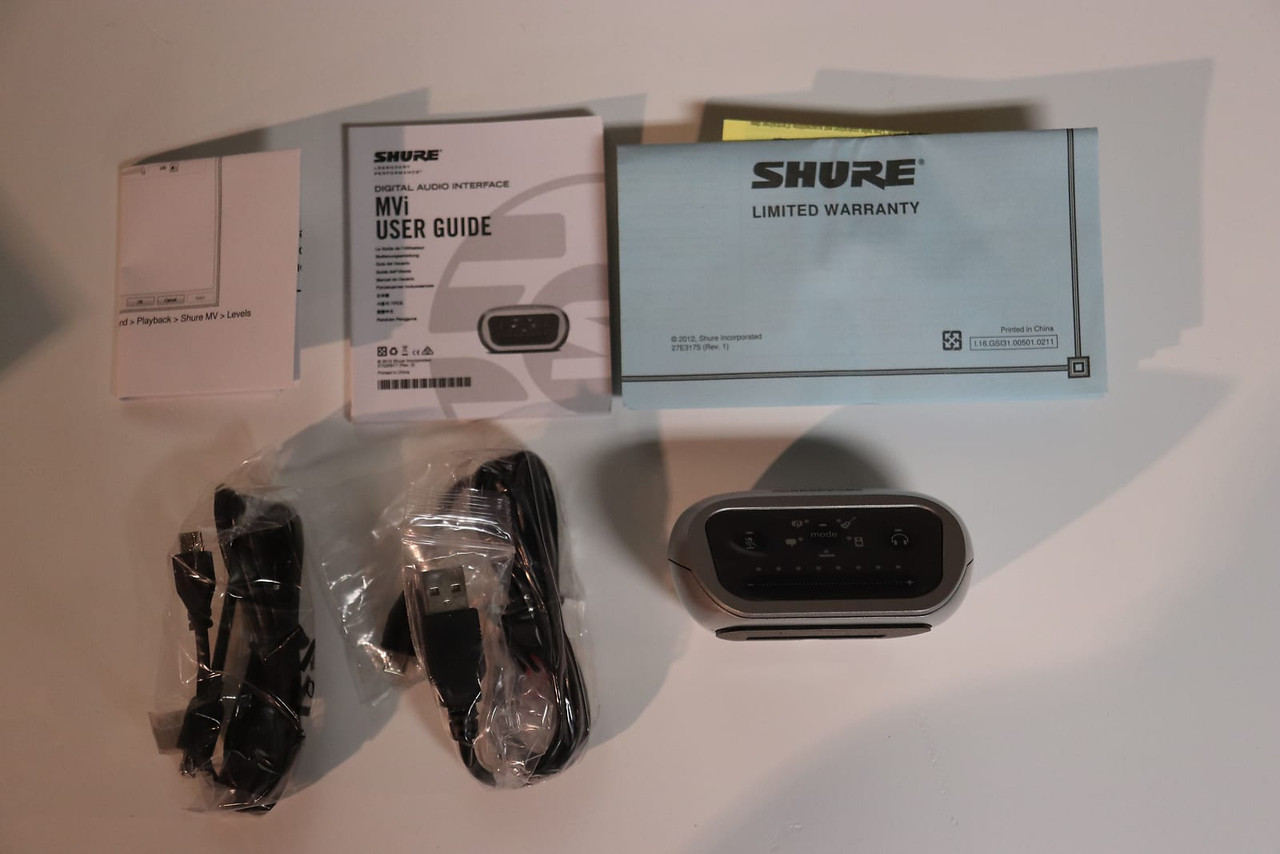 Shure MOTIV MVi iOS / USB Digital Audio Interface Black - K&S Music ...