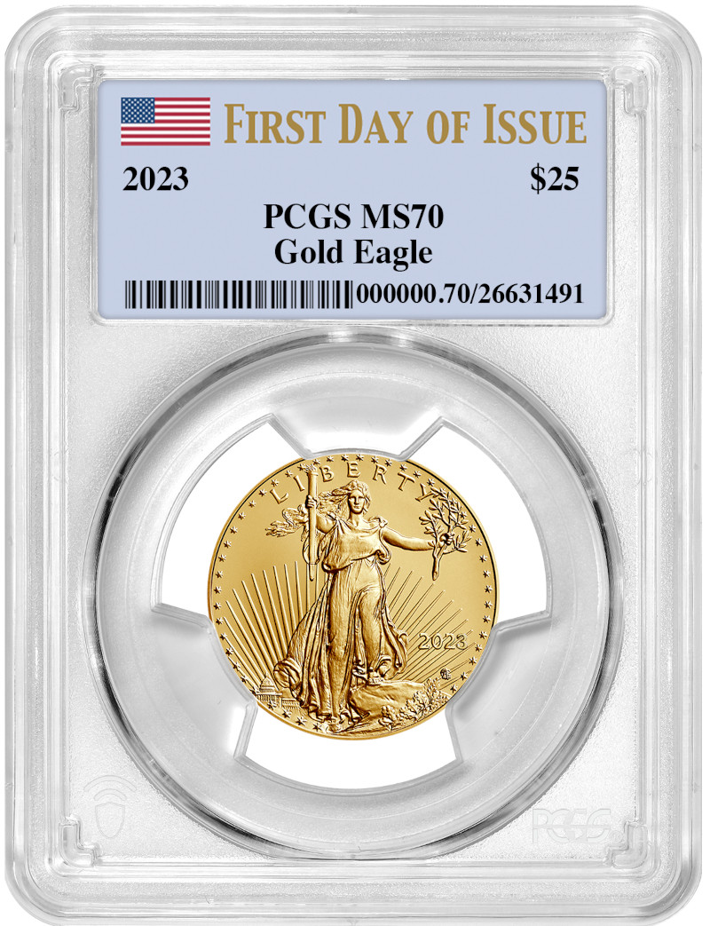 2023 $25 Half Ounce Gold Eagle First Day of Issue PCGS MS70 | LCR Coin