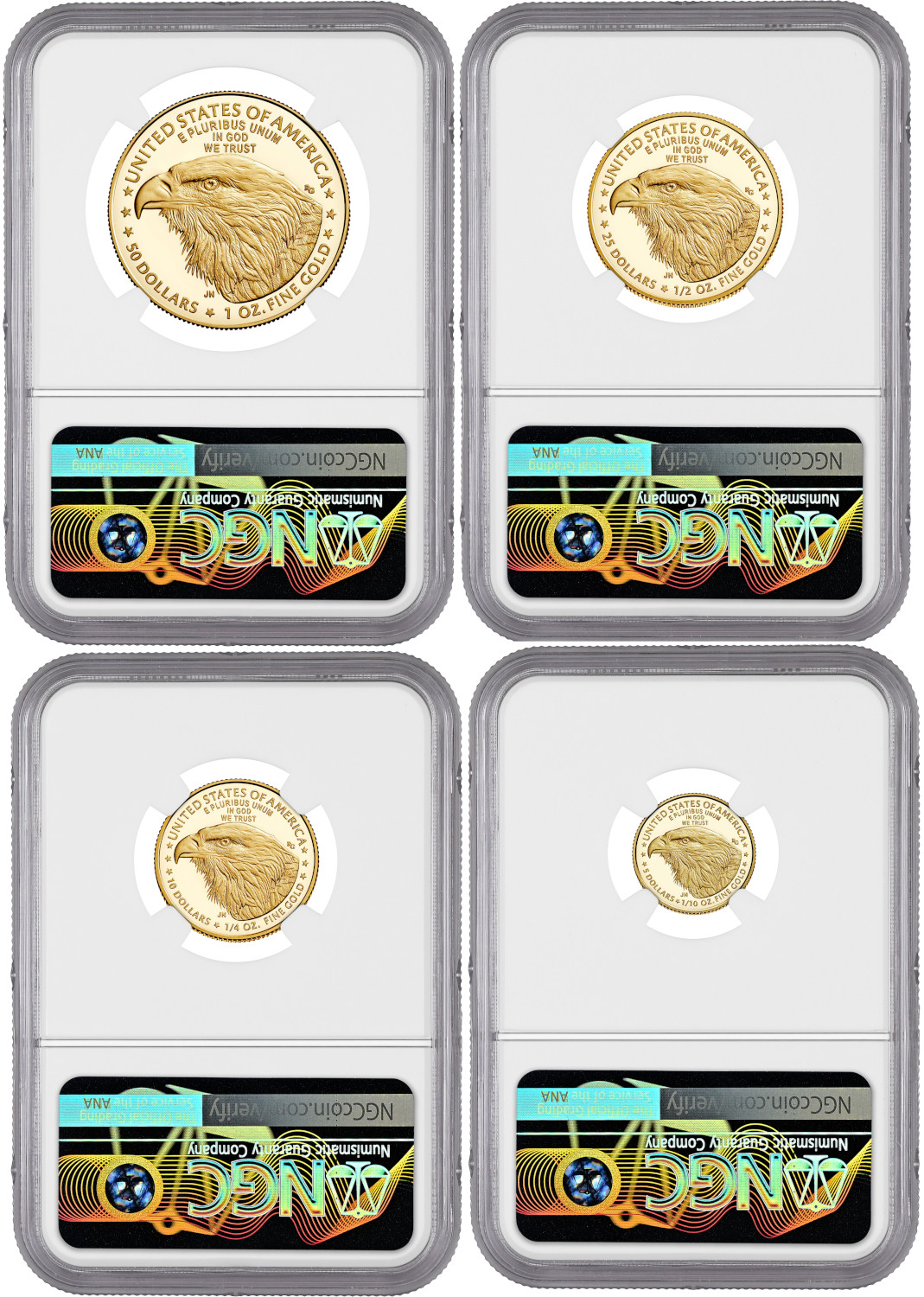 2023-W American Gold Eagle 4-Coin Set NGC PF70 | LCR Coin