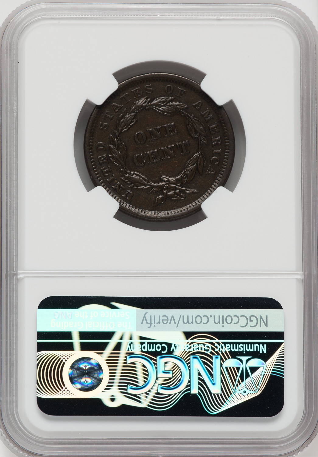 1840 1C BN Large Cent NGC AU58 - LCR Coin