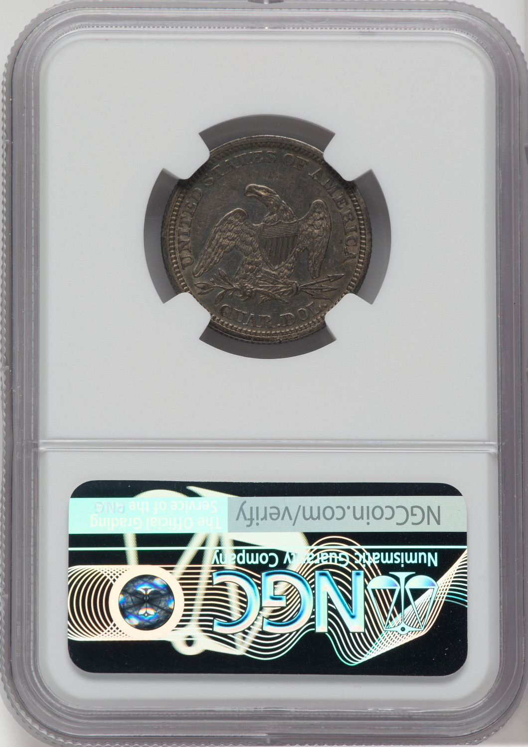 1865 25C Seated Quarter Details NGC AU50 - LCR Coin