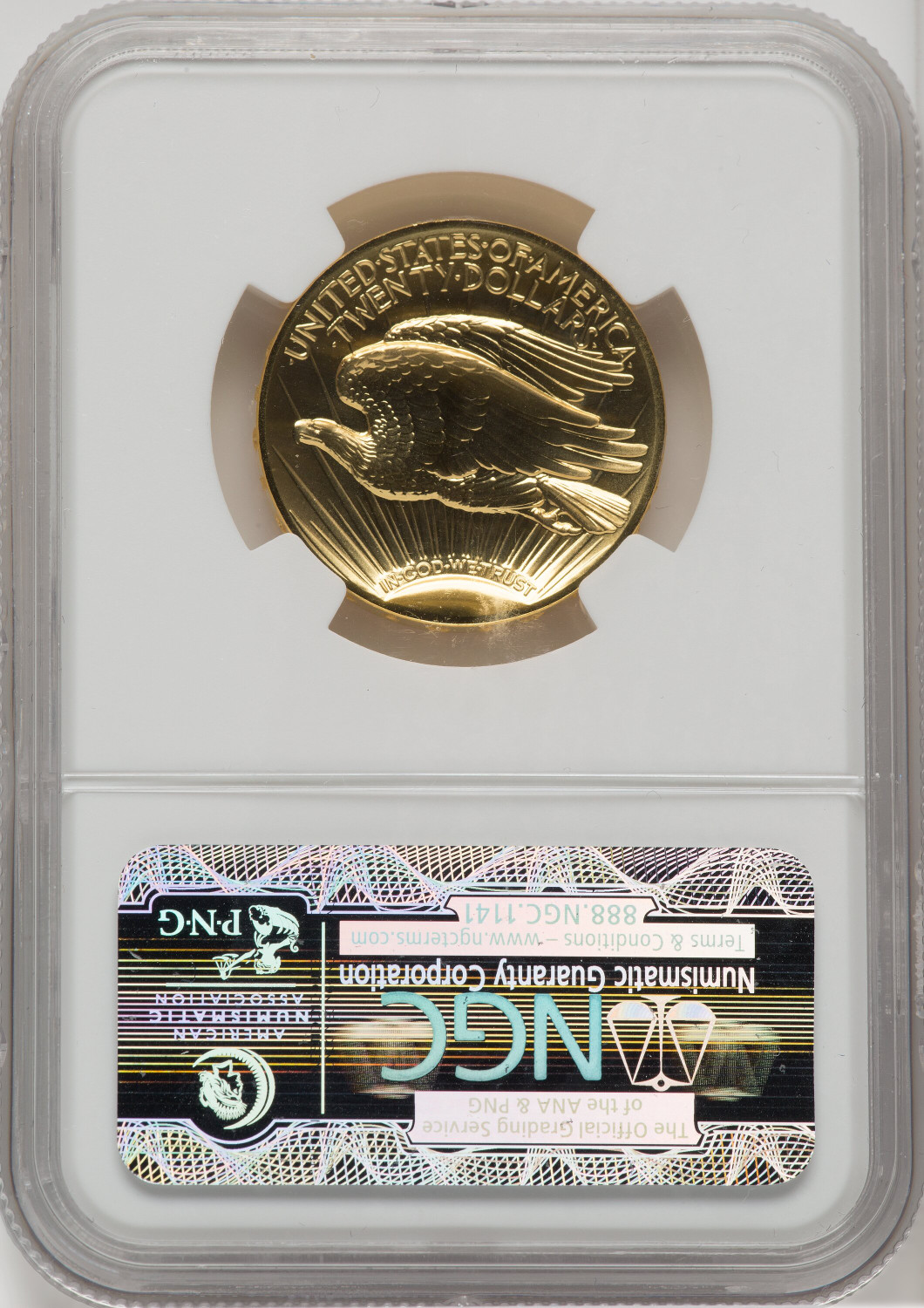 2009 $20 One-Ounce Gold Ultra High Relief Twenty Dollar NGC MS70 - LCR Coin