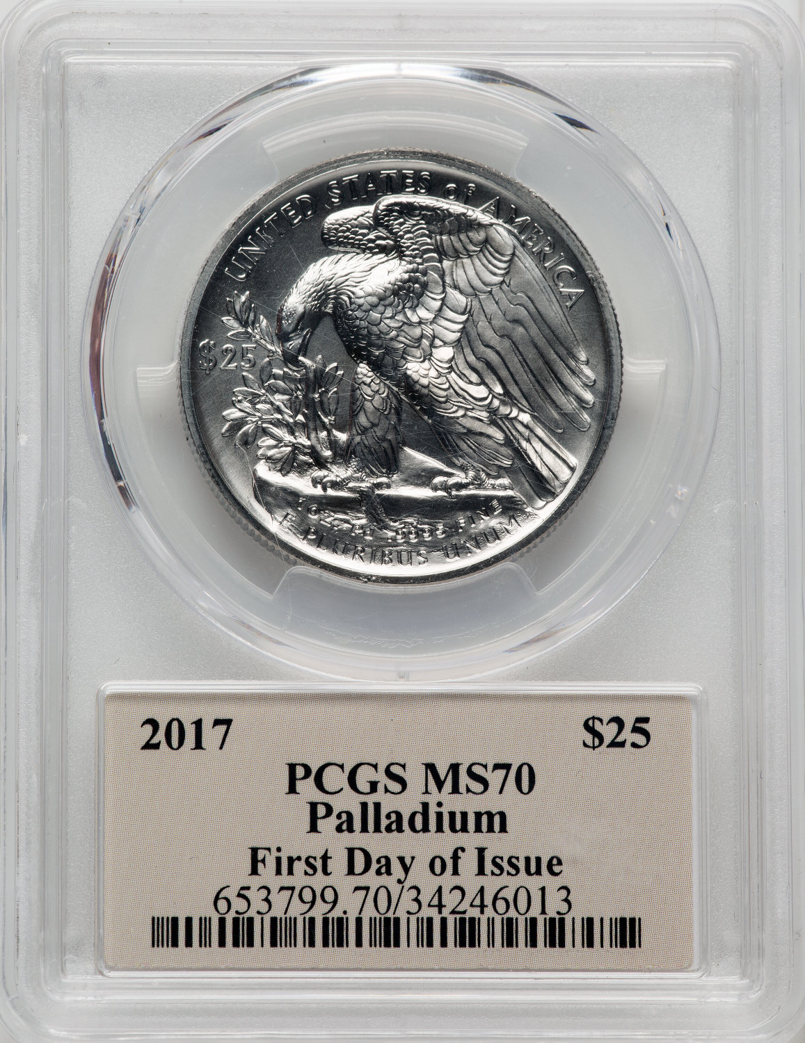 2017 $25 Half-Ounce Palladium Eagle First Day of Issue Cleveland Art ...
