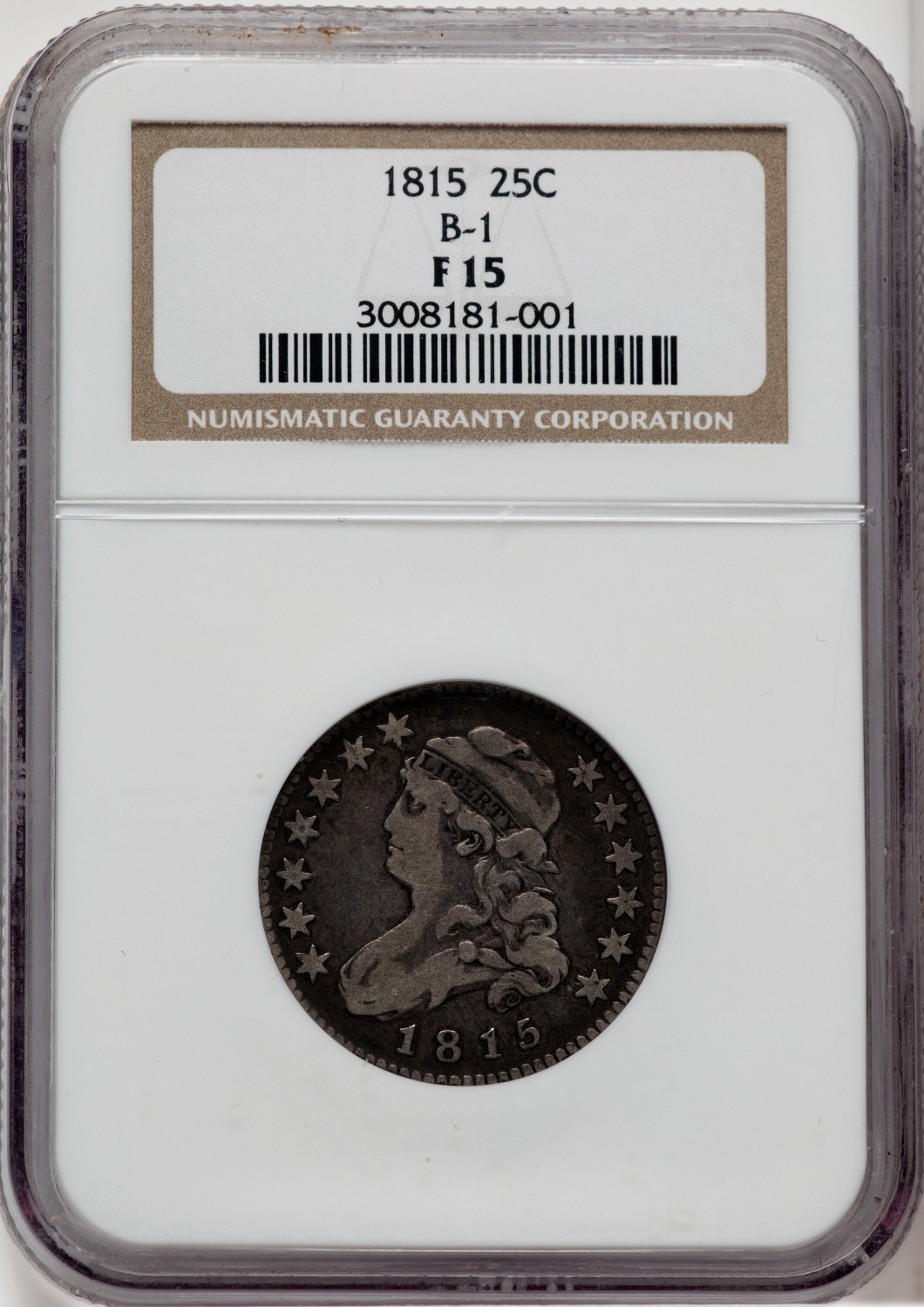 1815 25C B-1 Bust Quarter NGC 15 - LCR Coin