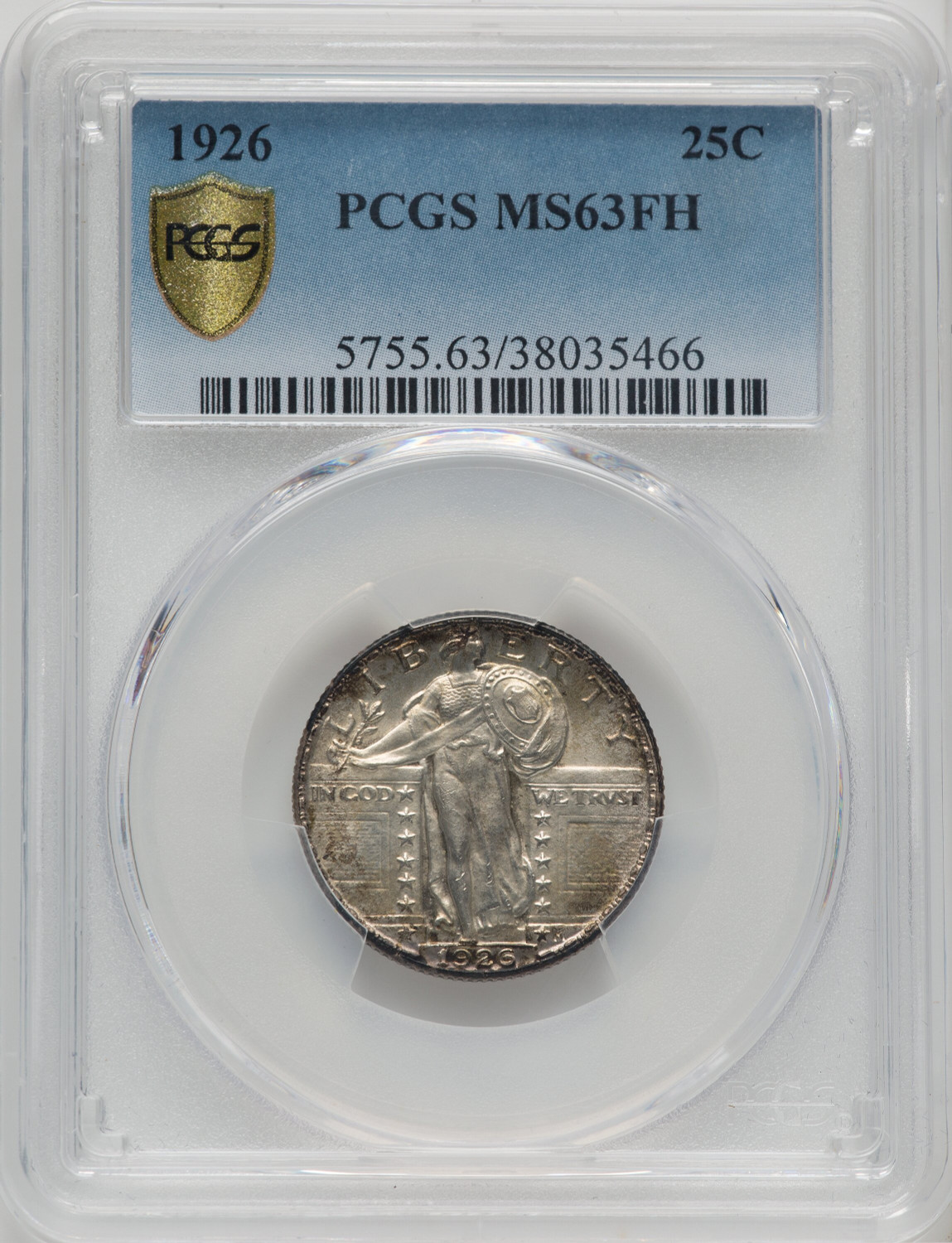 1926 25C FH Standing Liberty Quarter PCGS MS63 - LCR Coin