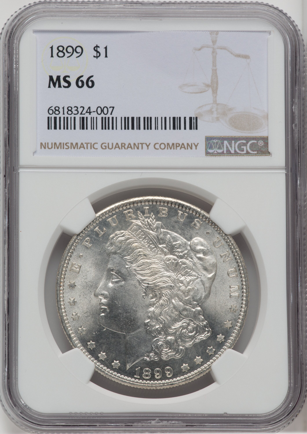 1899 $1 Morgan Dollar NGC MS66 - LCR Coin