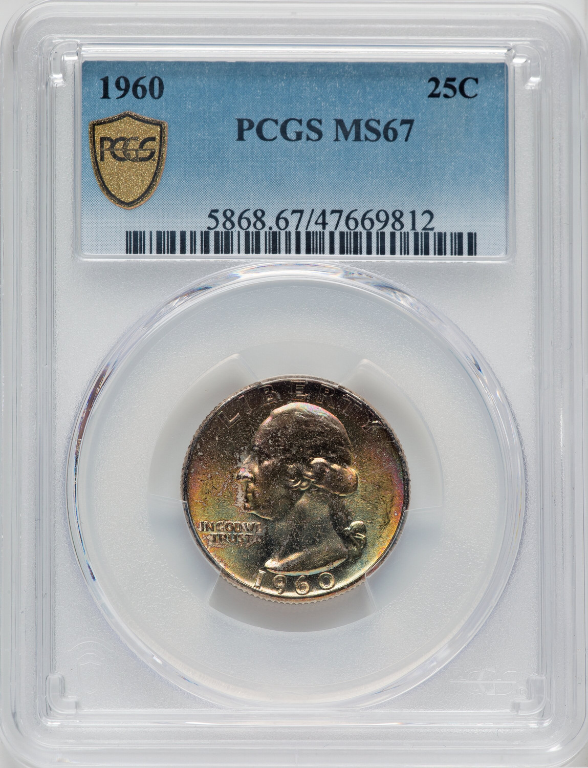 1960 25C Washington Quarter PCGS MS67 - LCR Coin