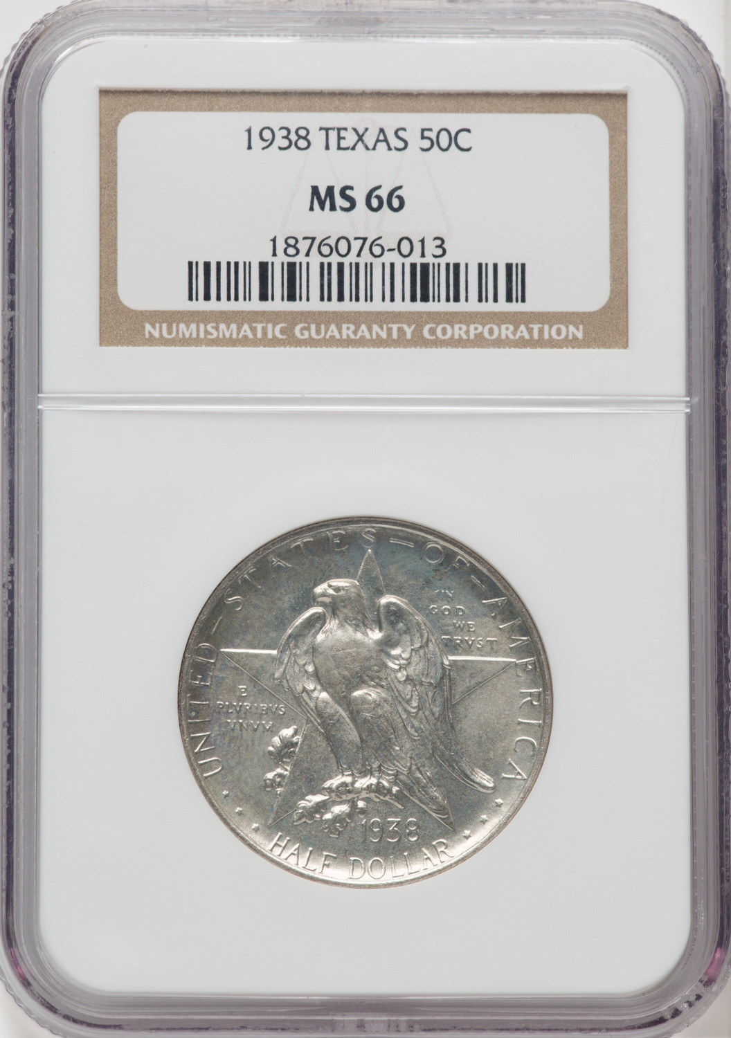 1938 50C Texas Commemorative Silver NGC MS66 - LCR Coin