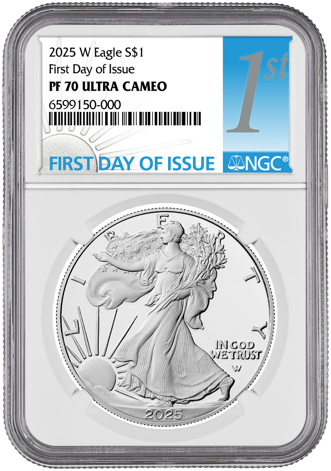 2025-W Silver Eagle First Day of Issue NGC PF70 Ultra Cameo | LCR Coin