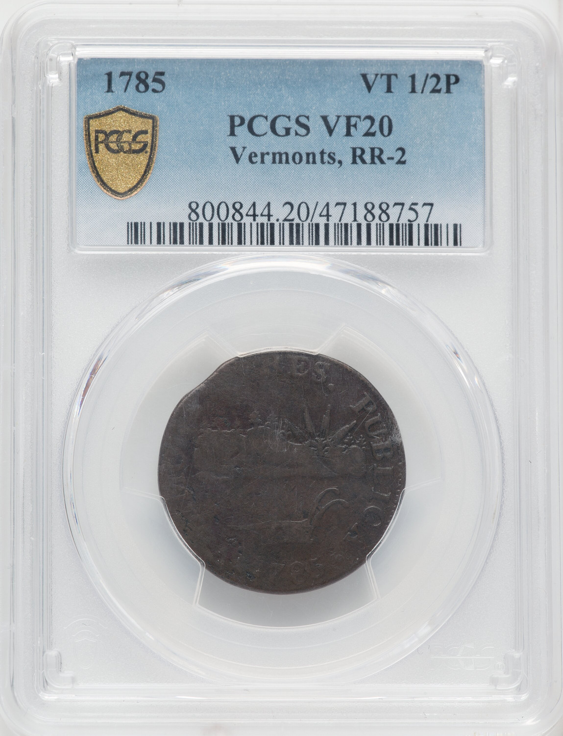 1785 Vermont Copper RR-2 BN Colonials PCGS VF20 - LCR Coin