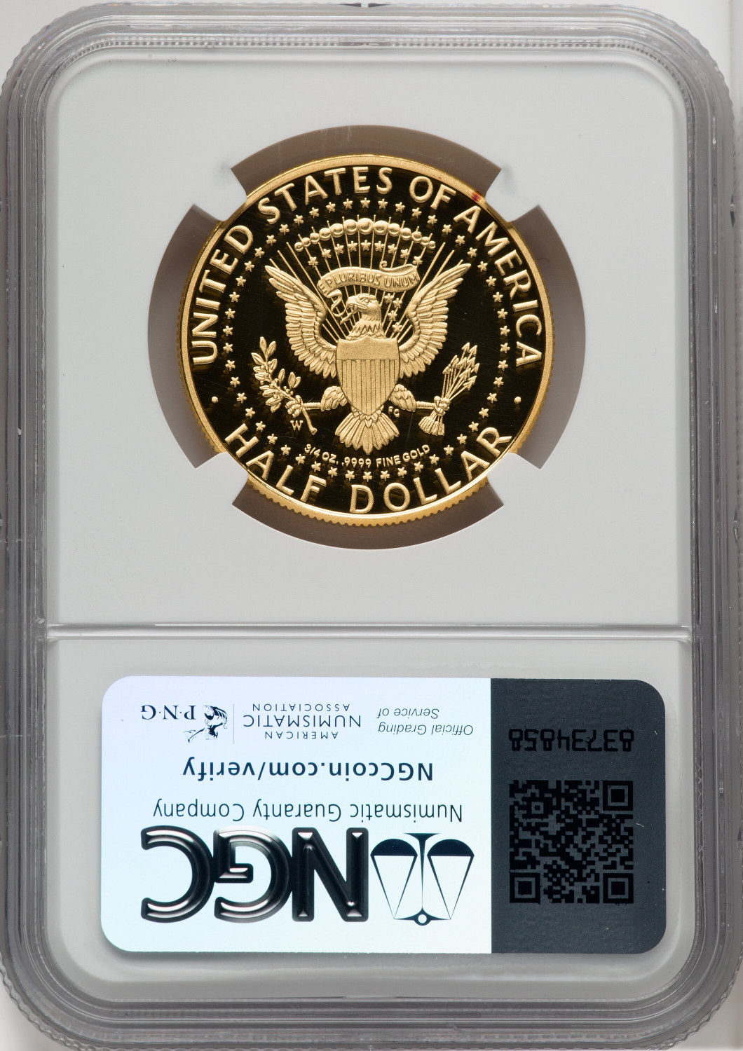 2014-W 50C Kennedy Gold 50th Anniversary Brown Label Proof Kennedy Half ...