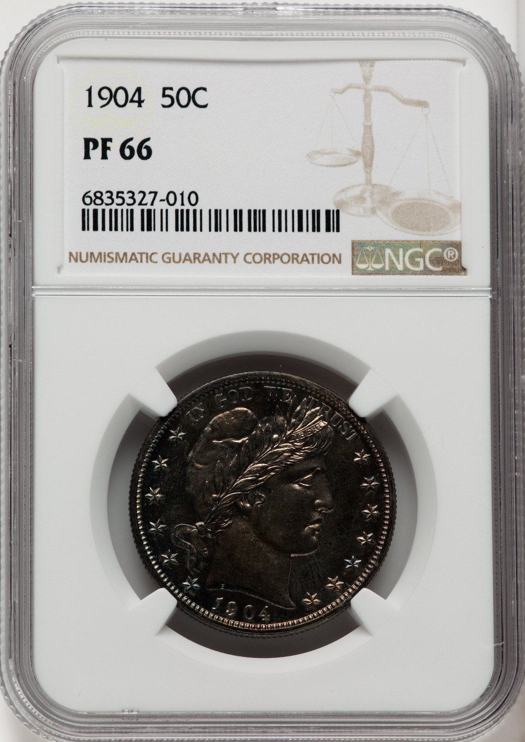 1904 50C Proof Barber Half Dollar NGC PR66 - LCR Coin