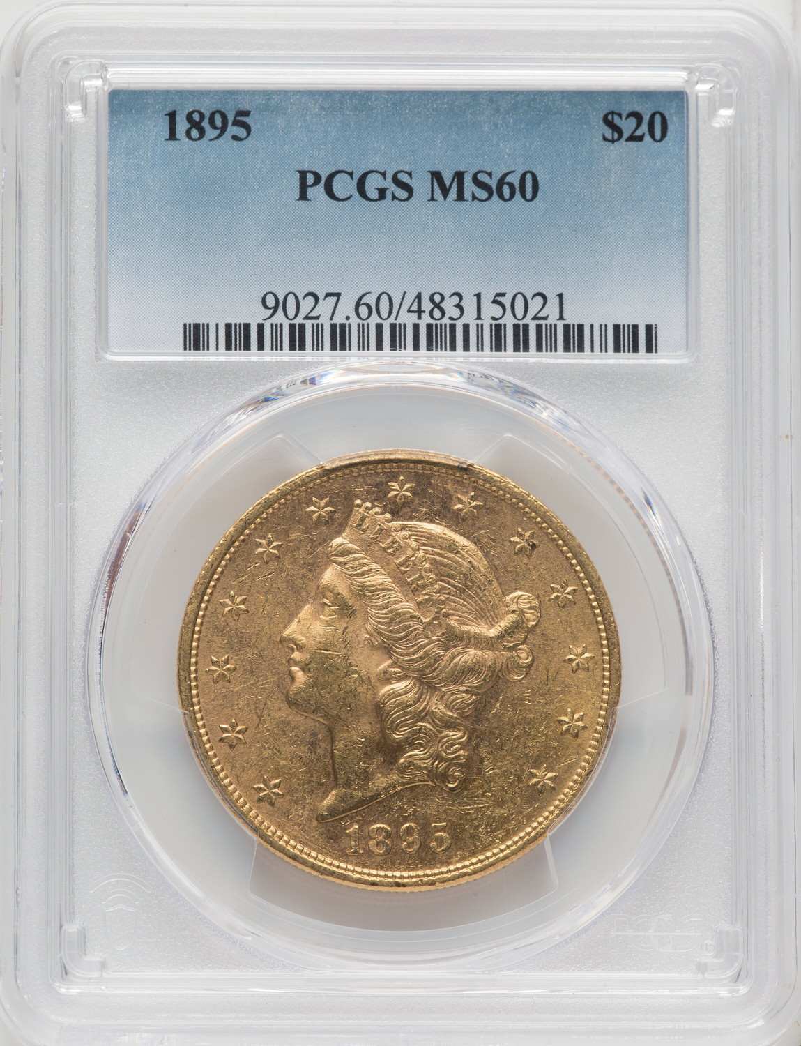 1895 $20 Liberty Double Eagle PCGS MS60 - LCR Coin