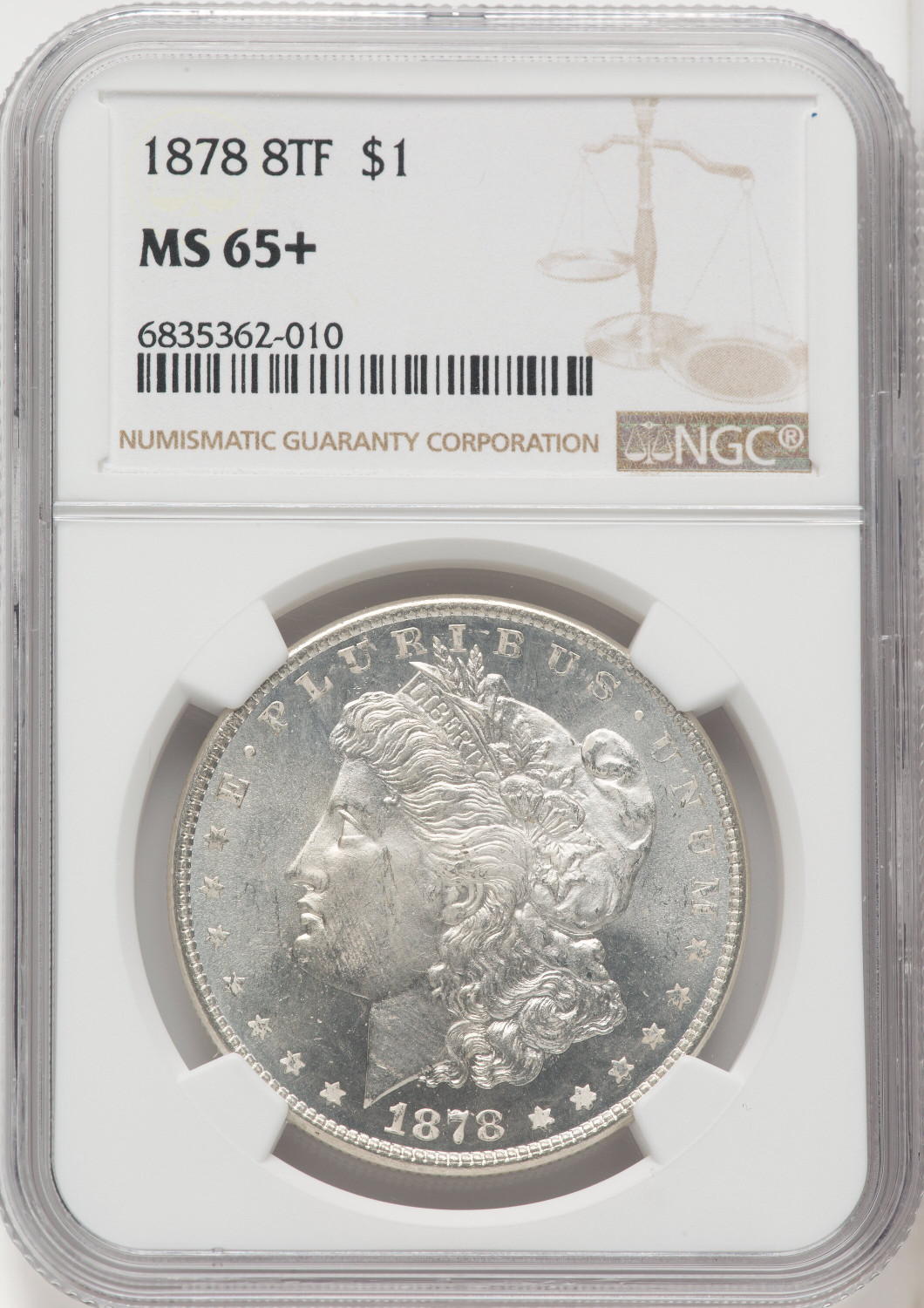 1878 8TF $1 Morgan Dollar NGC MS65+ - LCR Coin